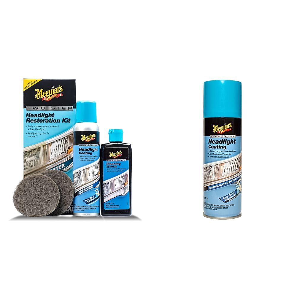 Amazon.com: Meguiar's Two Step Headlight Restoration Kit, Headlight ...
