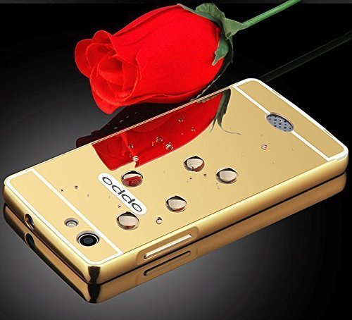 Rockxy™ Luxury Metal Bumper Acrylic Mirror Back Cover Case For Oppo Neo ...