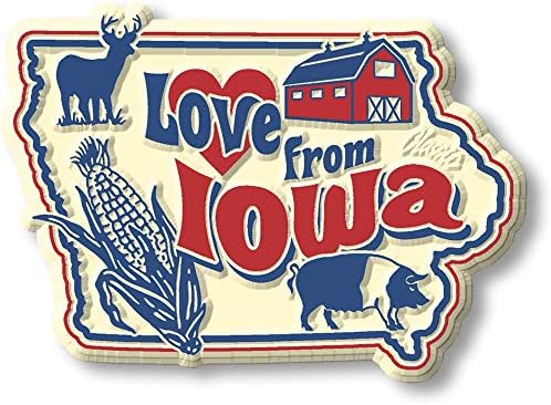 Amazon.com: Iowa Artwood State Magnet Collectible Souvenirs and Gifts ...