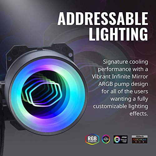 Cooler Master MasterLiquid ML240 Mirror ARGB Close-Loop AIO CPU Liquid ...
