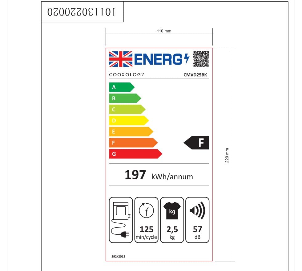 Russell Hobbs RH3VTD800B Black 2.5kg Compact Mini Vented Tumble Dryer ...