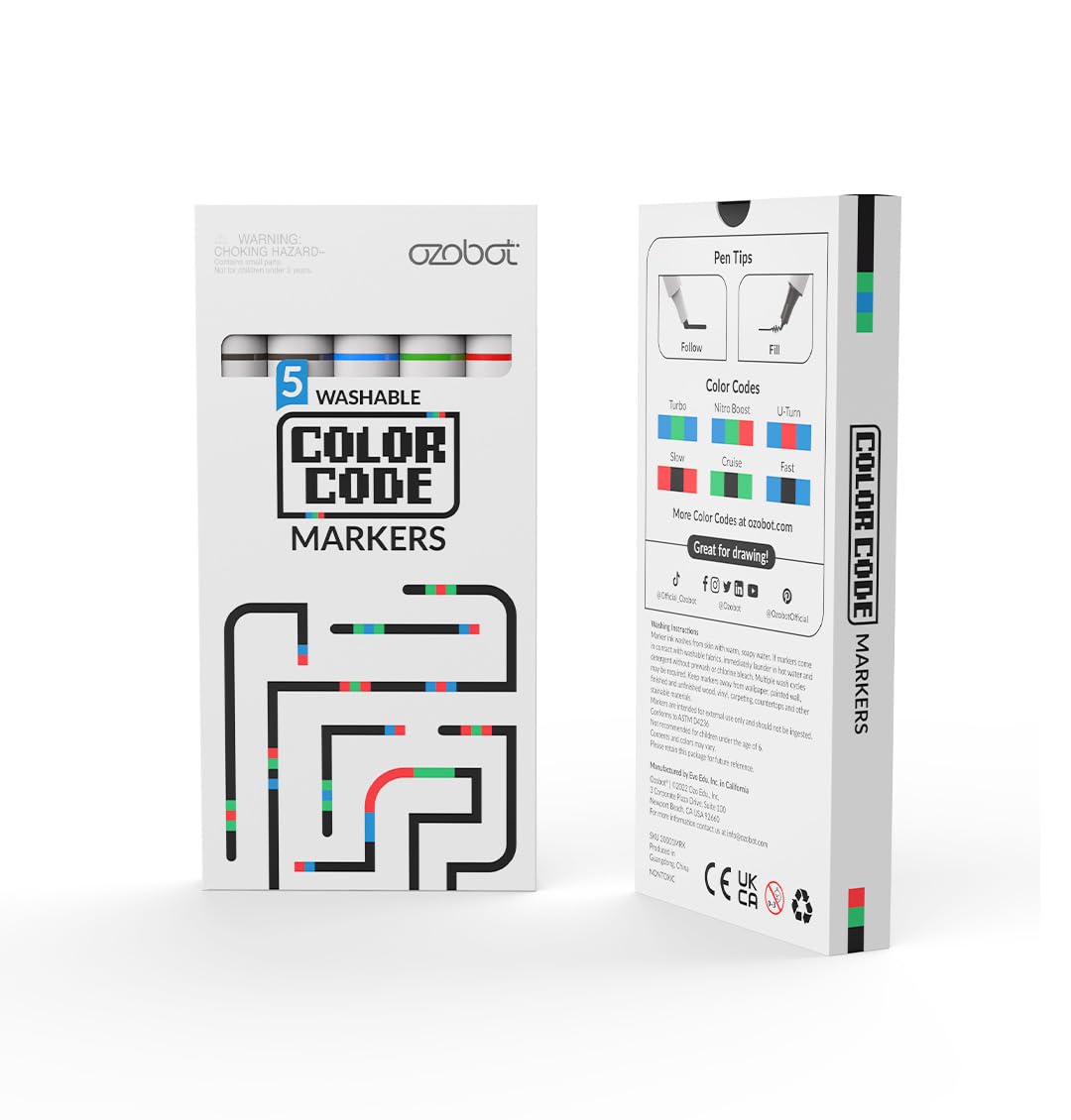 Amazon.com: Ozobot Color Coding Markers: Color Variety for Creative ...