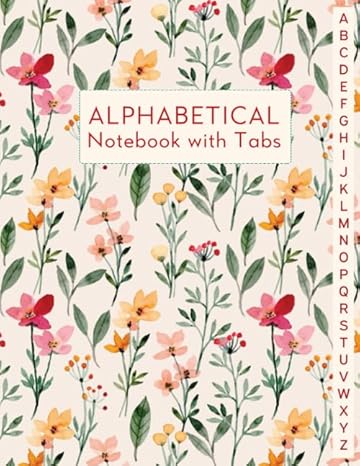 Alphabetical Notebook with Tabs: Lined-Journal Organizer | Alphabet A-Z ...