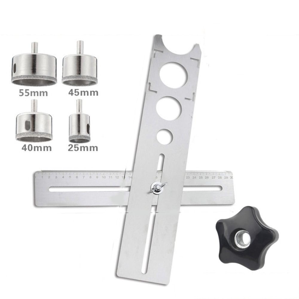 Amazon.com: Leadigol Stainless Steel Ceramic Tile Hole Locator,Portable ...