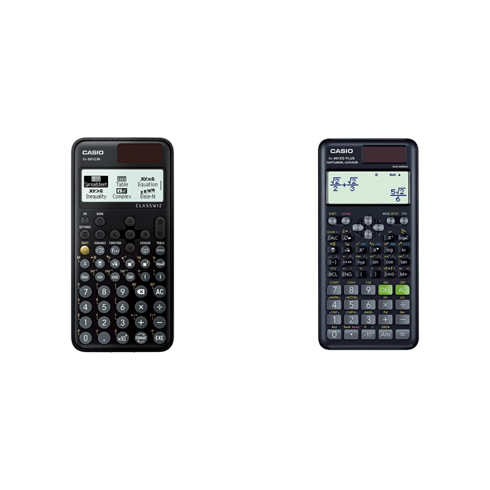 Casio FX-991CW Classwiz Non-Programmable Scientific Calculator & Casio ...