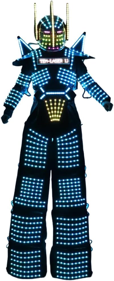 Amazon.com: Earthradius Adult 𝐋𝐄𝐃 Light Up 𝐑𝐨𝐛𝐨𝐭 𝐂𝐨𝐬𝐭𝐮𝐦𝐞 Helmet ...