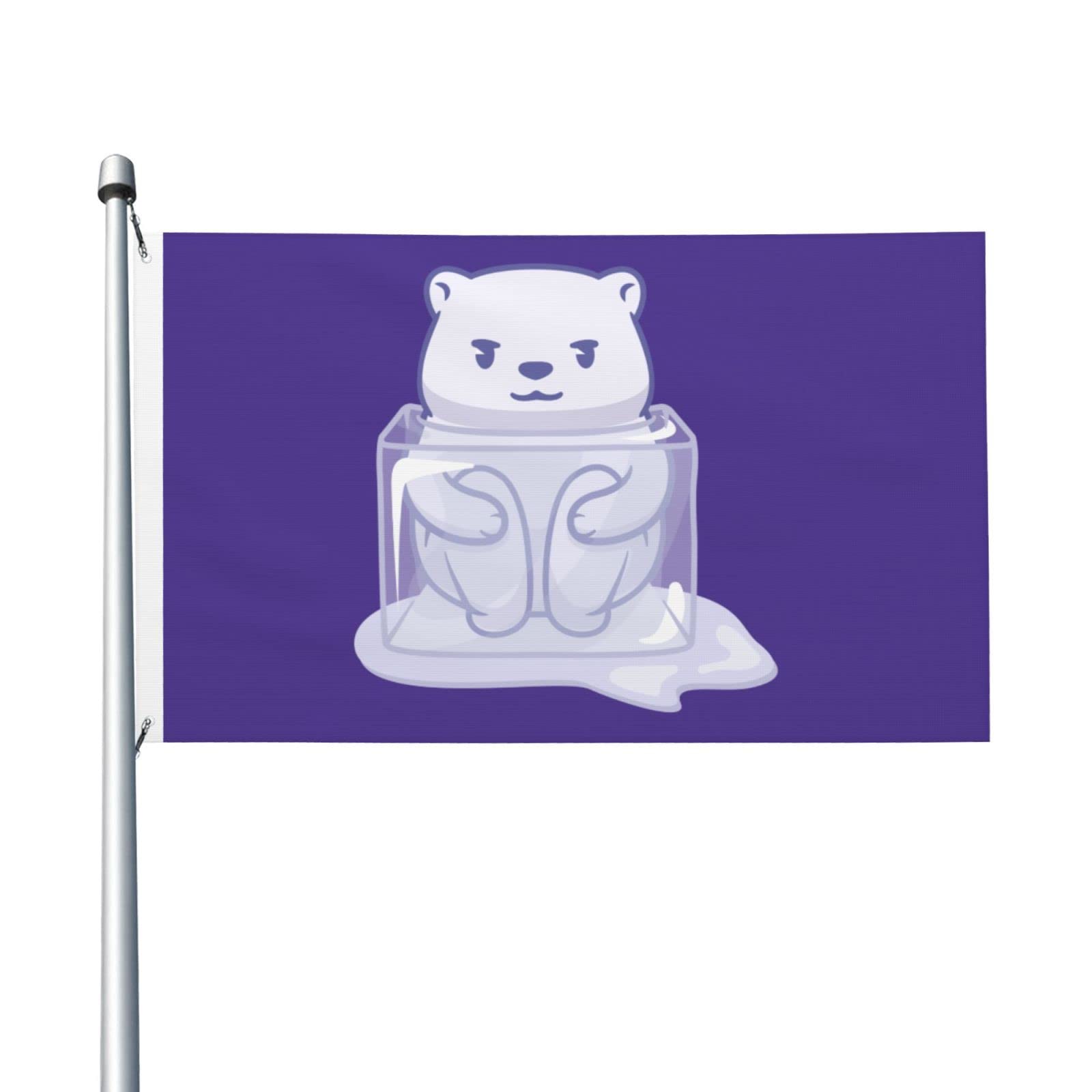 Polar Bear Flag Moonlight Polar Bears Decorative Polar Bear Flag