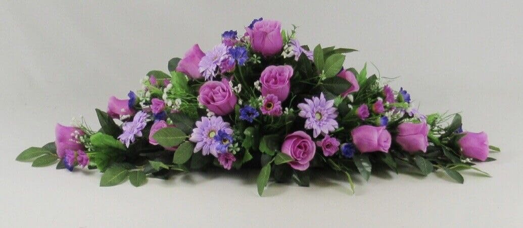 Just Because Silk Flowers Customisable Artificial Flower Coffin Spray ...