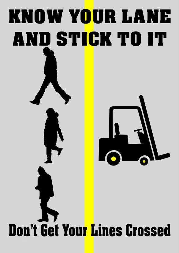 Know Your Lane and Stick to it - Don’t get Your Lines Crossed Sign ...