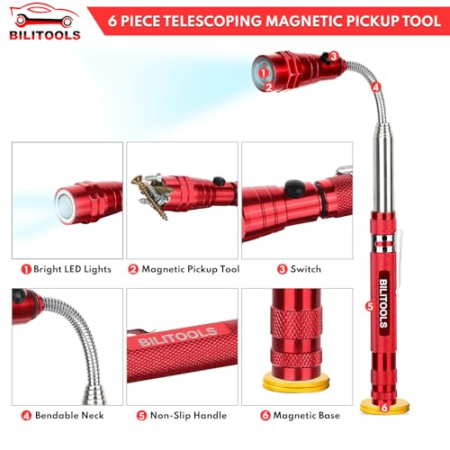 Snapklik.com : Telescoping Magnetic Pickup Tool, 6 Piece Extendable ...