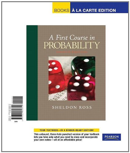 Amazon.com: A First Course in Probability: 9780321656810: Ross, Sheldon ...