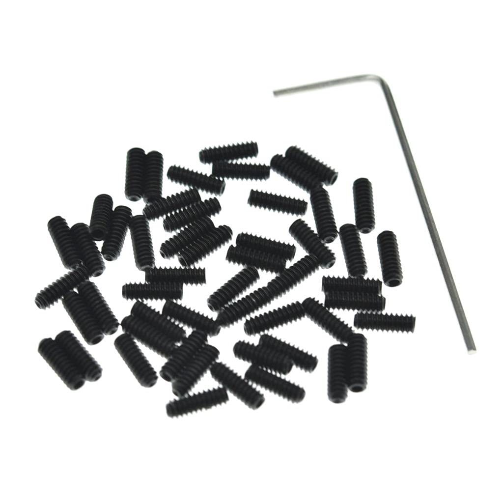 Snapklik.com : 50x US #4-40 X 5/16" Black Guitar Bridge Saddle Height ...