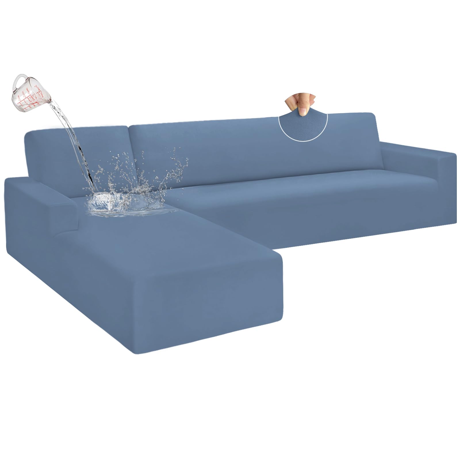 ALIECOM 100% Waterproof Extra Large Couch Cover for Sectional Sofa L ...