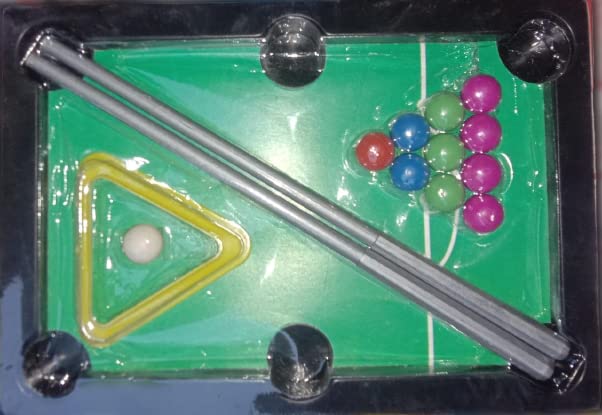 Balaji Trading 's Mini Table Top Pool, Billiards Table with 15 Colored ...