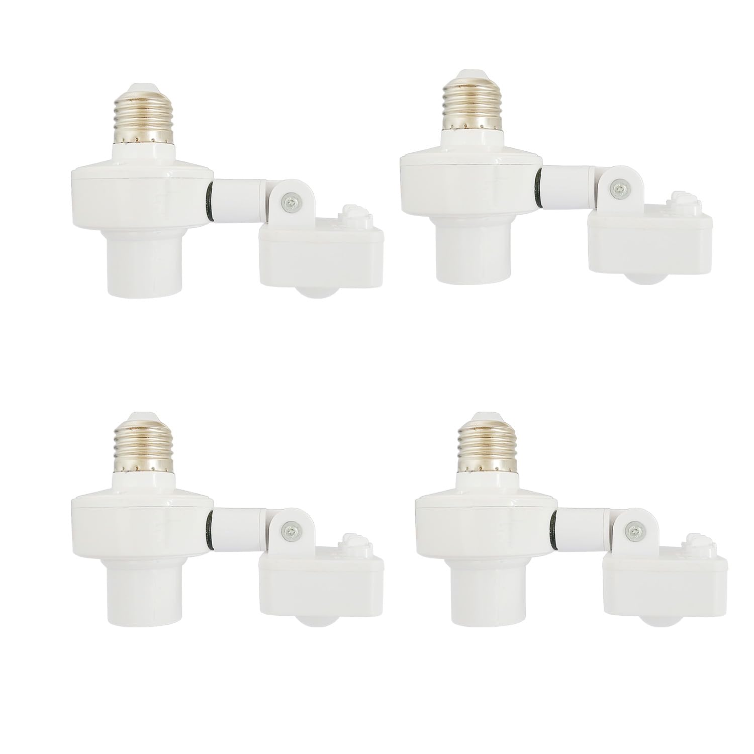 Taigeguang 4 Pack Motion Activated Light Sockets,Adjustable Sensor Head ...