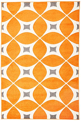 nuLOOM Gabriela Contemporary Trellis Area Rug, 5x8, Deep Orange ...