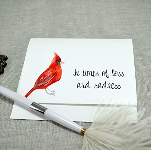 Amazon.com: Watercolor Cardinal Sympathy Card : Handmade Products