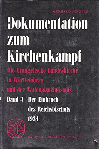 Die evangelische Landeskirche in Württemberg und der ...