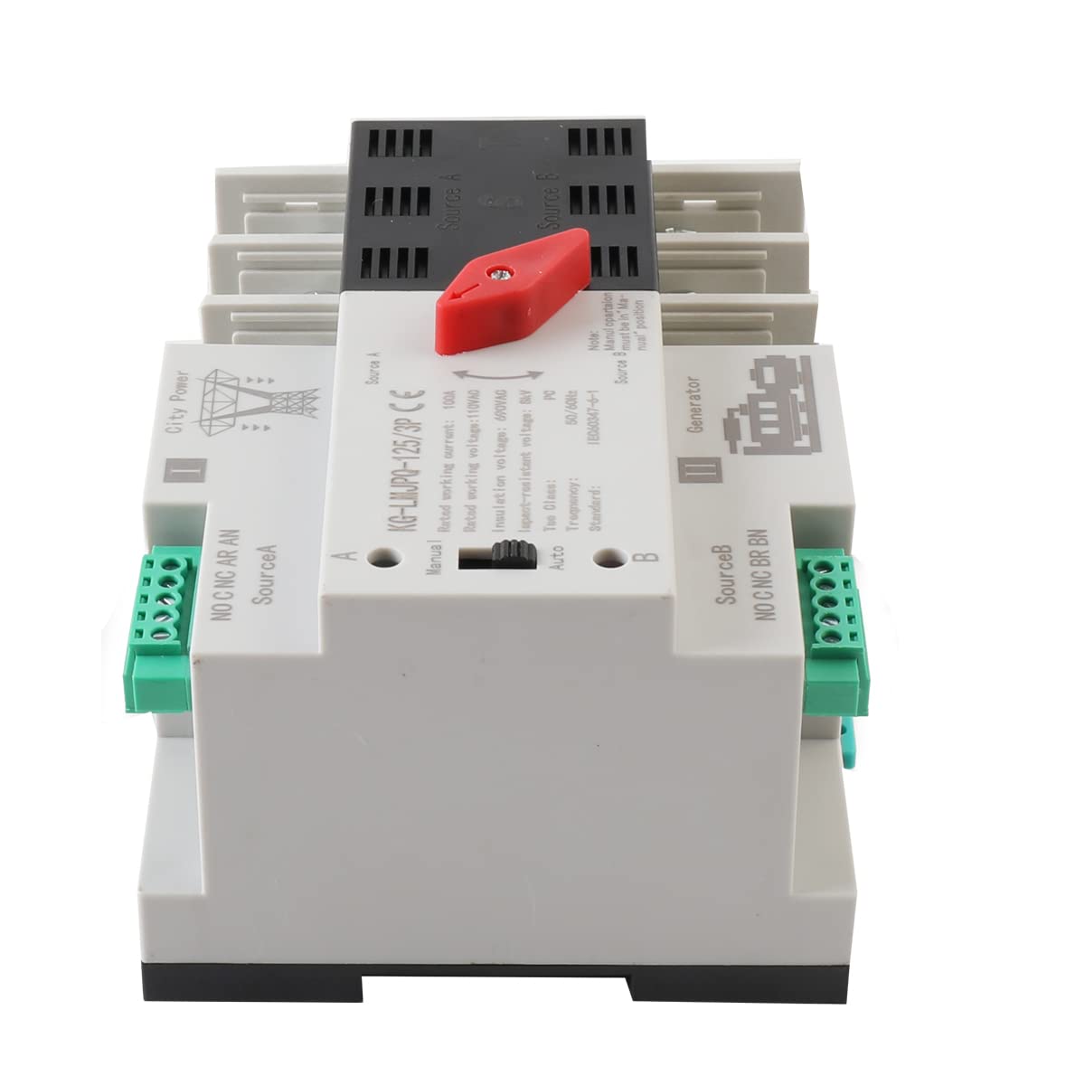 Snapklik.com : 3P 100A Dual Power Automatic Transfer Switch 110V ...