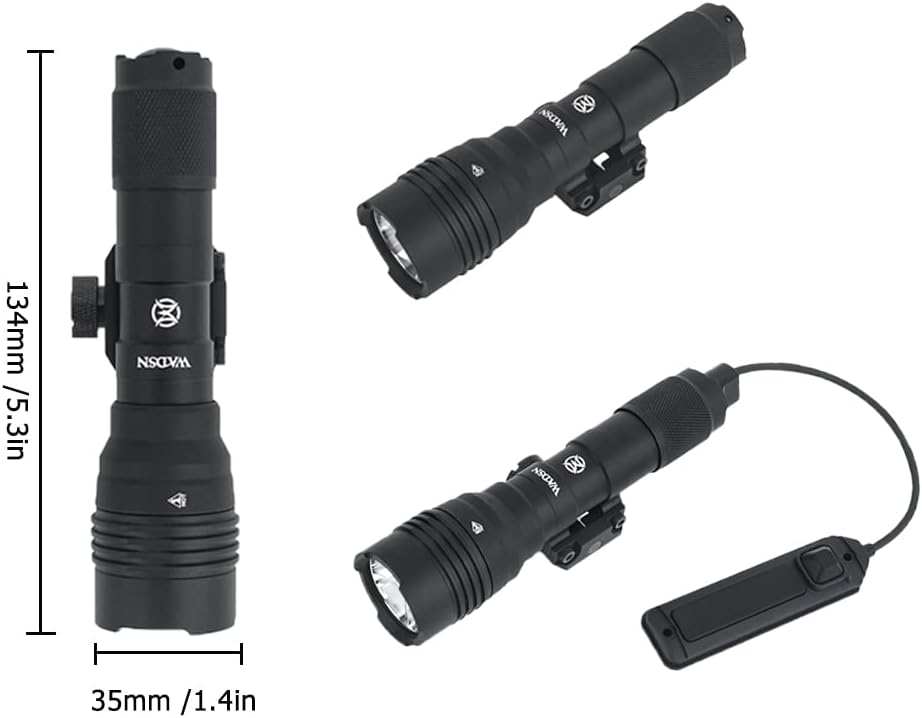 SBGJMY PROTAC Rail HL-X Tactical Airsoft Torch Flashlight with Remote ...