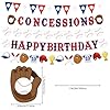 Amazon.com: Adecortalk 5 Pieces Baseball Birthday Banner Bunting ...