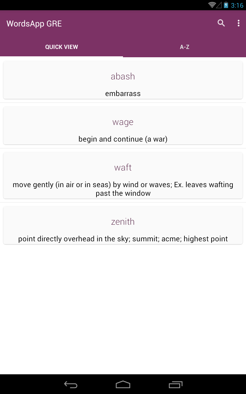WordsApp GRE - App on Amazon Appstore