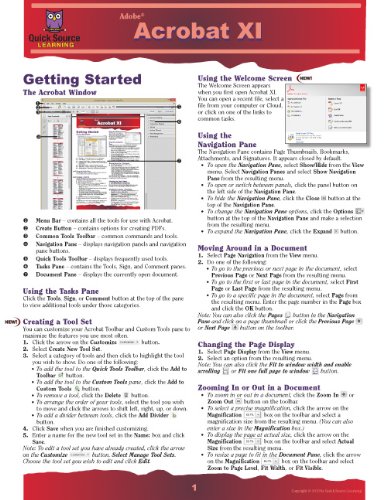 Acrobat XI Quick Source Reference Guide: Quick Source: 9781935518464: Amazon.com: Books