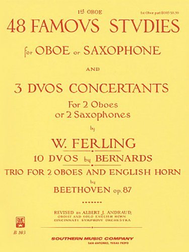 48 Famous Studies and 3 Duos Concertants for Oboe or Saxophone: Oboe 1 ...