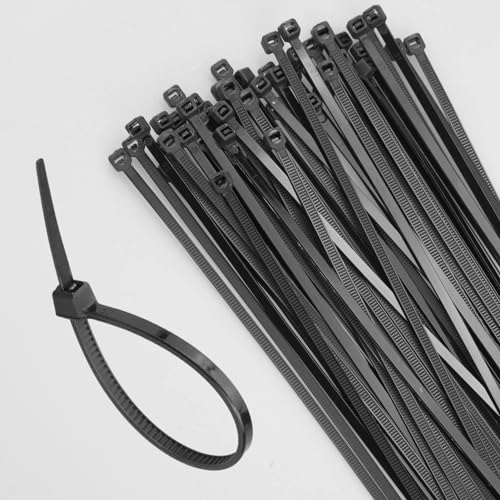 300 Pcs Black Cable Ties Assorted Sizes 100/150/200/250/300mm Mixed ...