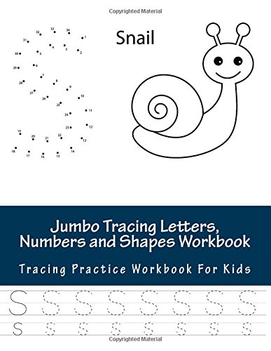 Buy Jumbo Tracing Letters, Numbers and Shapes Workbook: For ...