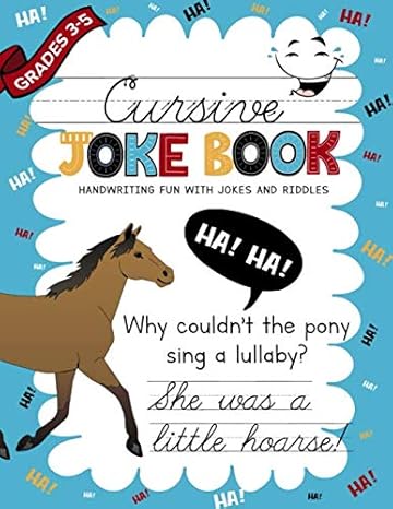Cursive Joke Book: Handwriting Fun With Riddles And Puns (Educational ...