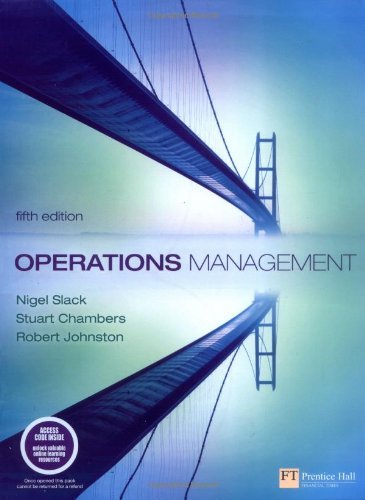Operations Management 5th (fifth) Edition by Slack, Prof Nigel ...