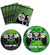 Amazon.com: WERNNSAI Game Party Supplies Kit - Video Game Themed Party ...