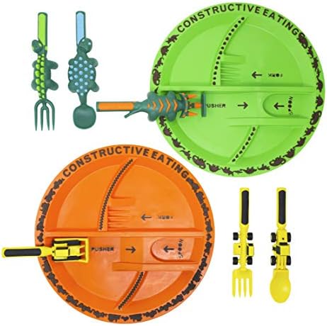 Amazon.com : Constructive Eating Made in USA Construction and Dinosaur ...