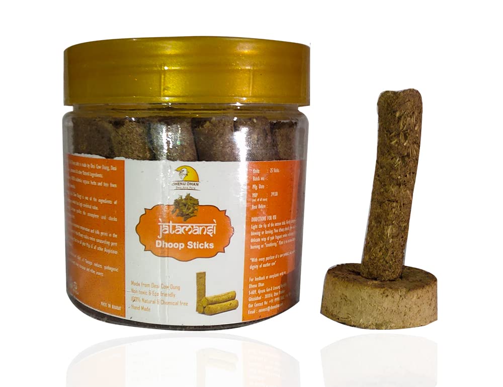 Buy Dhenu Dhan Desi Cow Dung Dhoop Sticks Made Using Jatamansi and Desi ...