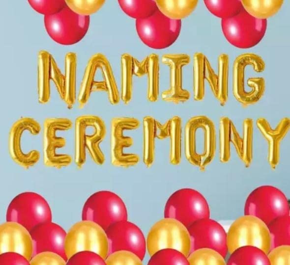 PARTY BOX Naming Ceremony Decortion Kit for Baby boy, Baby girl - 14 ...