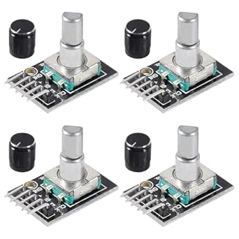 XIITIA 4pcs KY-040 Rotary Encoder Module 360 Degree Switch Encoders ...