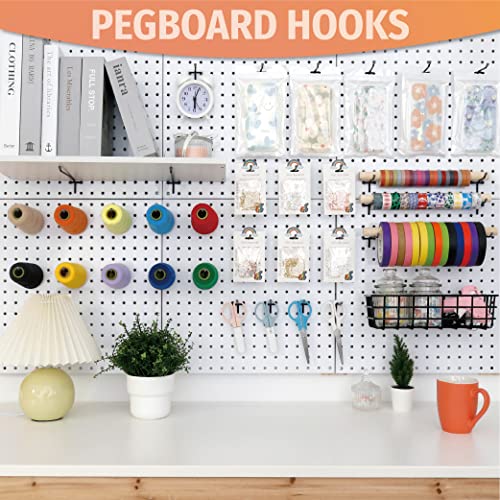 Snapklik.com : Pegboard Hooks 6 Inch 50PC, Black Peg Board Hooks, Fit 1 ...