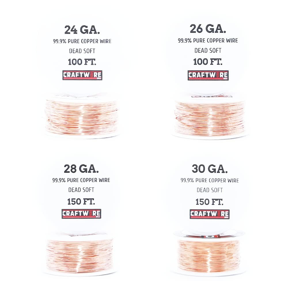 Amazon.com: Assorted Solid Bare Copper Wire Round, Bright, Dead Soft ...