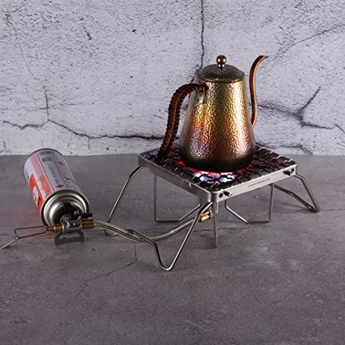 CAMPINGMOON Portable Folding Camping Campfire Grill over Fire Split ...