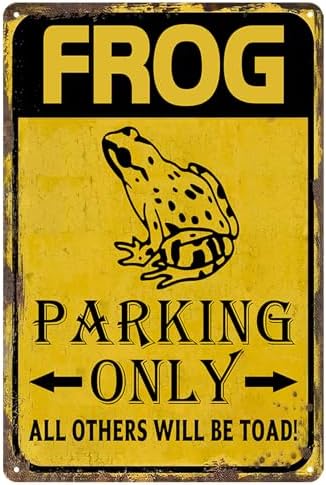 Amazon.com: Frog Parking Only Funny Bar Wall Decor Home Decor Retro ...