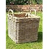 Very Strong Excellent Quality Lined Square Log Basket / Storage Basket ...