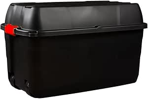 Strata Heavy Duty Large Storage Box with Lid, 175L, Lockable, Indoor ...