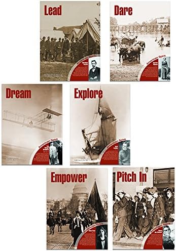 Amazon.com: American Spirit - Set of 6 Retro Laminated Motivational ...