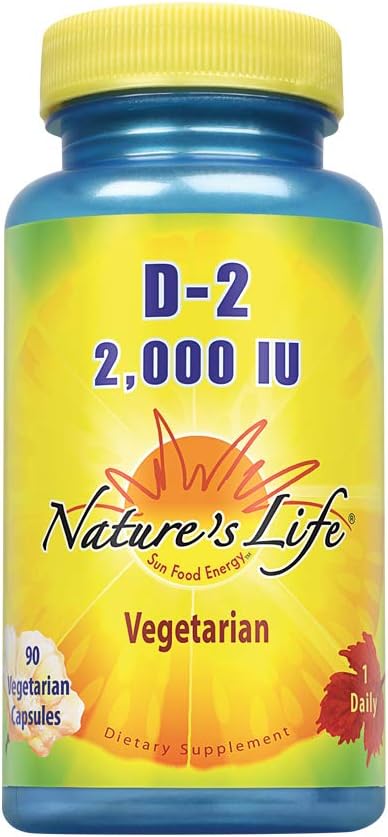 Amazon.com: Nature's Life Vitamin D-2 2000IU | High Potency ...