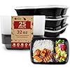 Amazon.com: Reli. Meal Prep Containers 32 oz (25 Pack) 2 Compartment ...