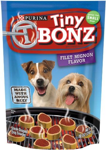 Amazon.com : Tiny T-Bonz Filet Mignon Flavor Dog Snacks 10-Ounce Pouch ...