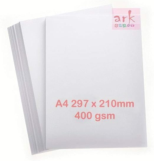 Amazon.com: ARK A4 White 400gsm Premium Super Thick Printing Card (50 ...