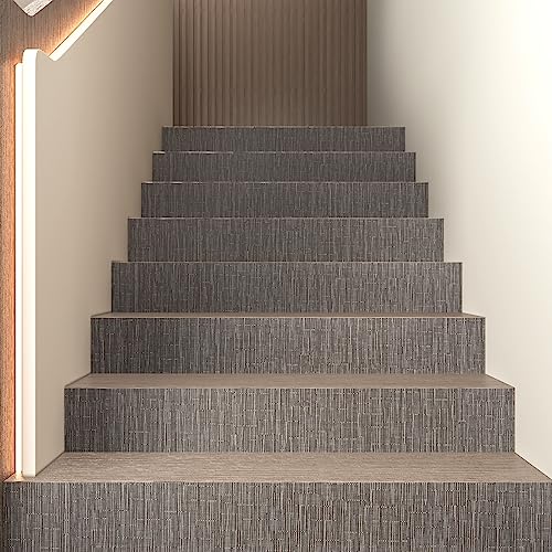 CRE8TIVE Brown Faux Linen Texture Peel and Stick Wallpaper 30cm x 200cm ...