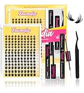 Amazon.com: Fowendia Lash Clusters Kit Fluff 80D 100D Individual Lashes ...